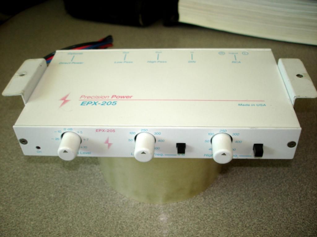WHITE PRECISION POWER PPI EPX-205 XOVER W/ PLUG & RARE ORIGINAL MOUNTING BRACKETS ...